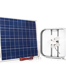 Amtrak Solar 20" Box Fan Kit – 100W Solar Panel + On/Off Switch – 12 ...